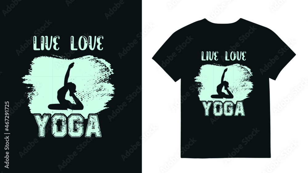 Yoga Typography quotes T-shirt Design print template, T-Shirt Design ...