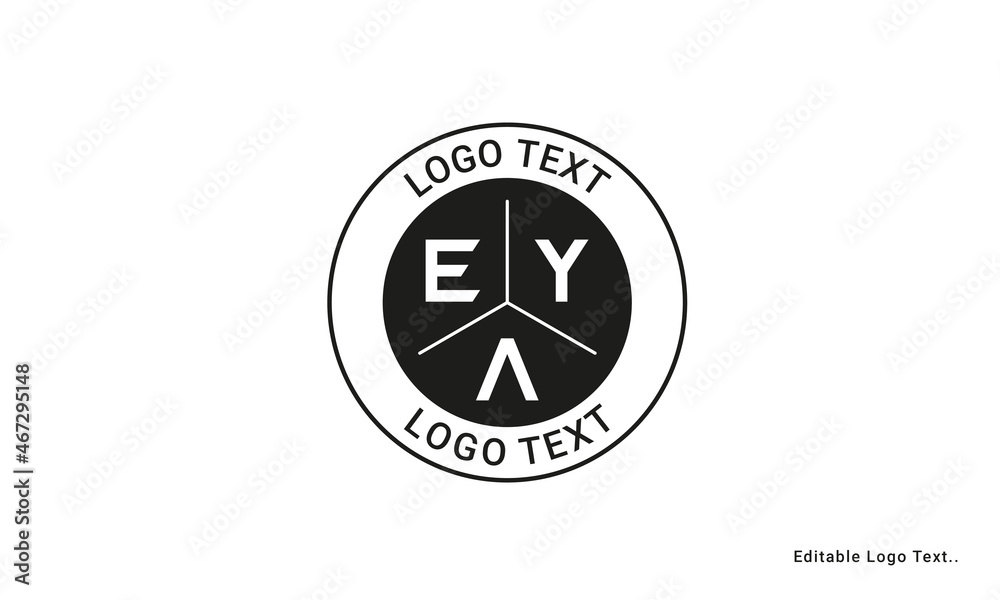 Vintage Retro EYA Letters Logo Vector Stamp Stock Vector | Adobe Stock