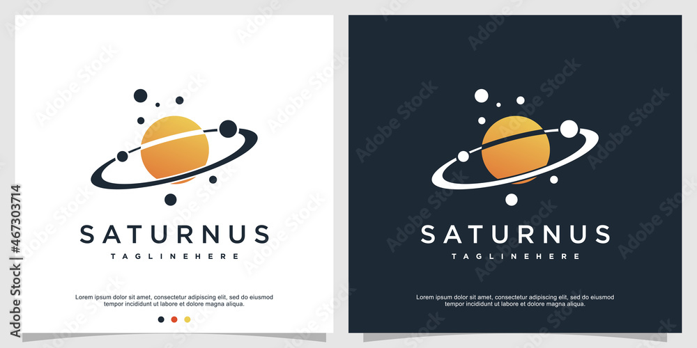Planet logo design with creative style Premium Vector Stock Vector ...