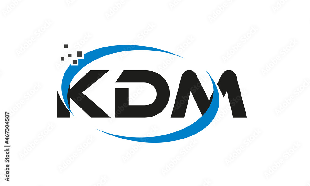 dots or points letter KDM technology logo designs concept vector ...