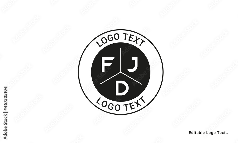 Vintage Retro FJD Letters Logo Vector Stamp Stock Vector | Adobe Stock
