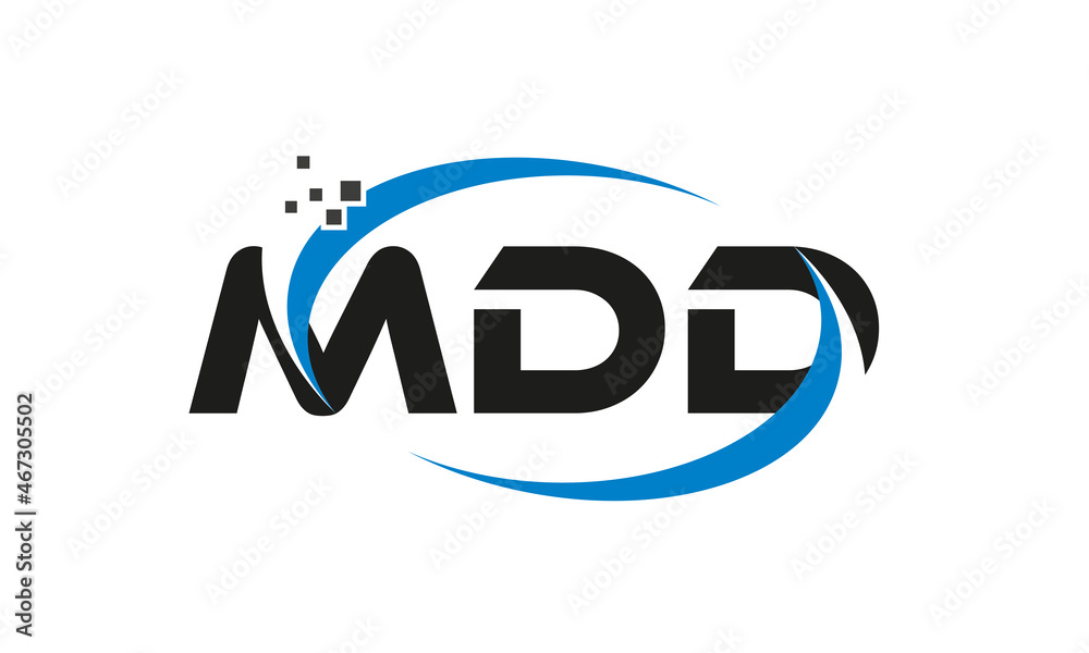 dots or points letter MDD technology logo designs concept vector ...