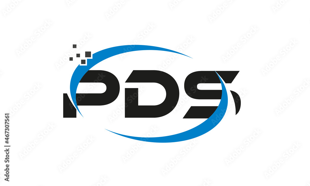 dots or points letter PDS technology logo designs concept vector ...