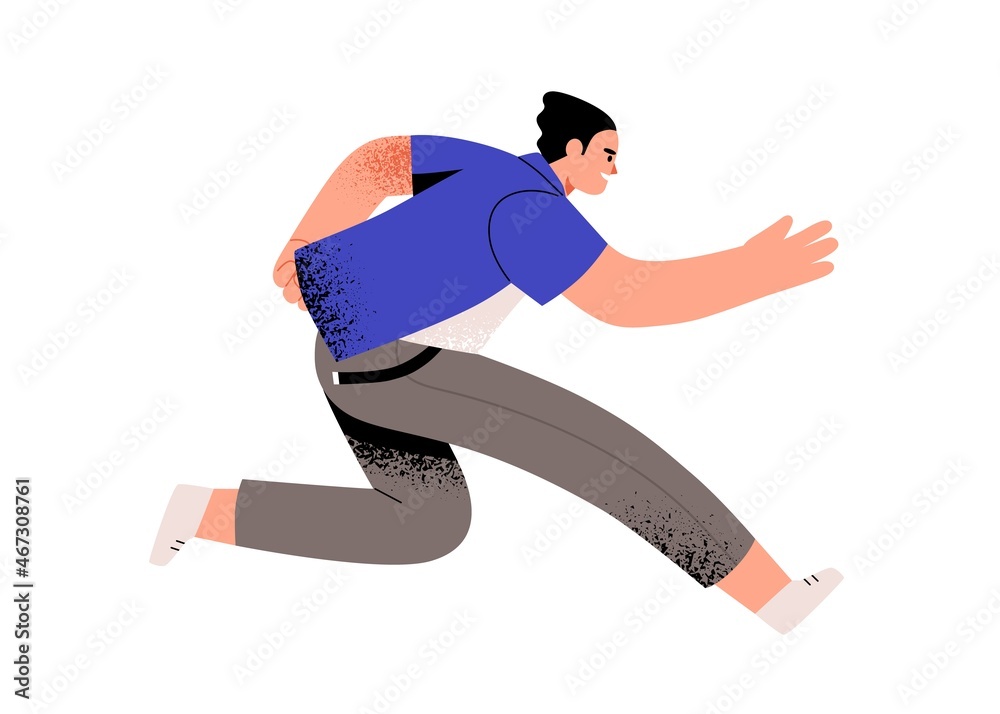 Man Running Fast Clipart