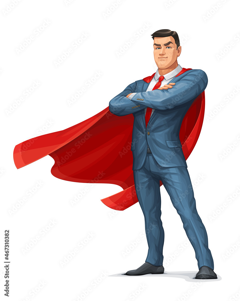 Superhero Businessman Stock Vector | Adobe Stock