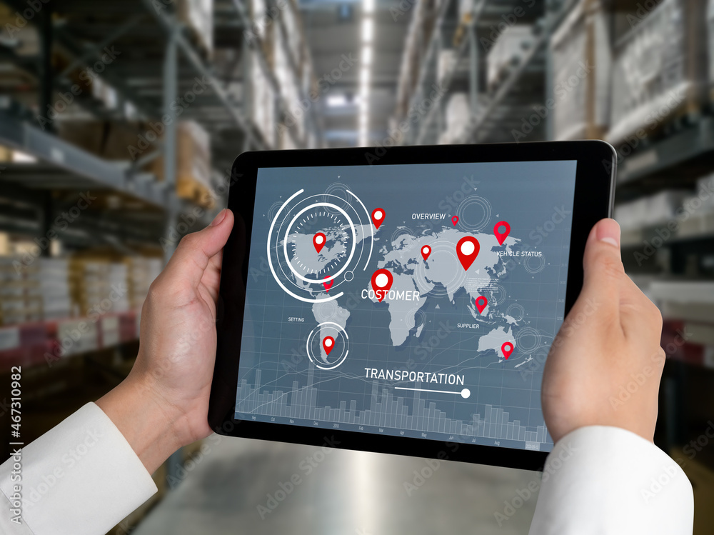 Warehouse management innovative software in computer for real time ...