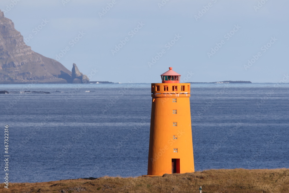 Vattarnes Lighthouse, Reydarfjordur, Iceland Stock Photo | Adobe Stock