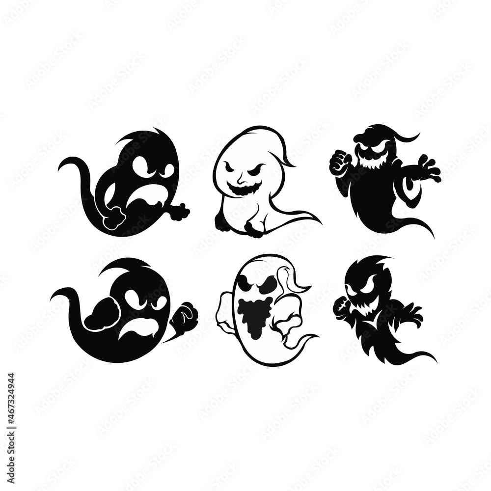 Ghost logo inspiration , Halloween logo. Stock Vector | Adobe Stock