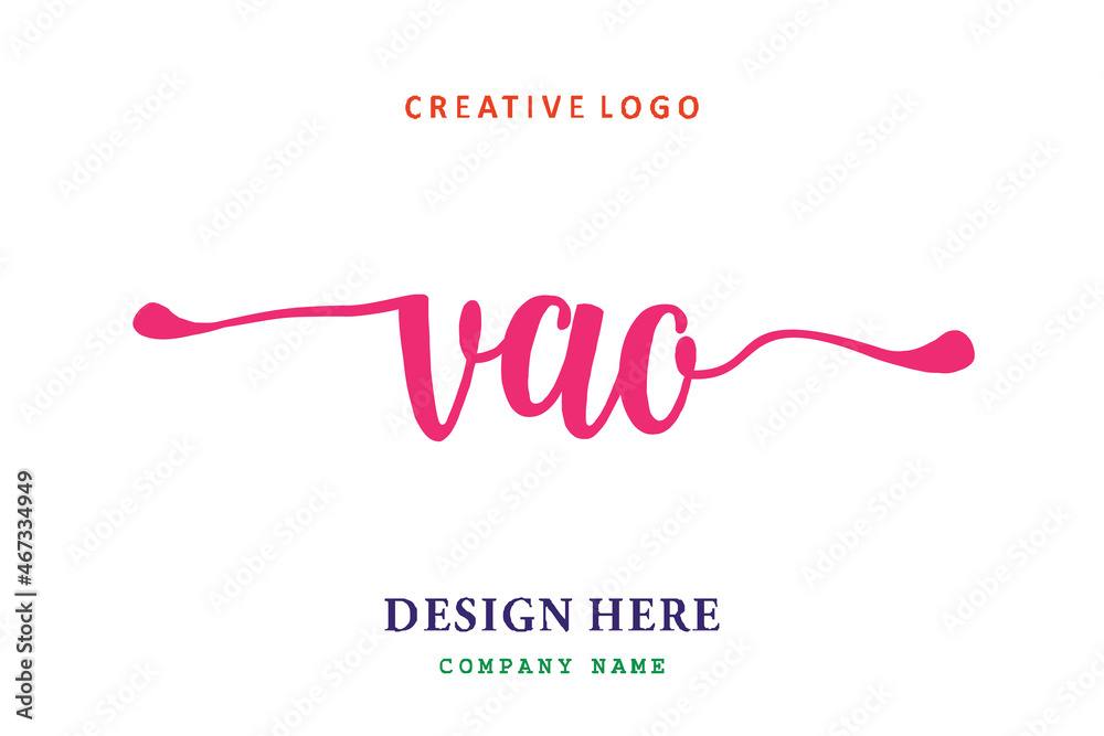 VAO lettering logo is simple, easy to understand and authoritative ...