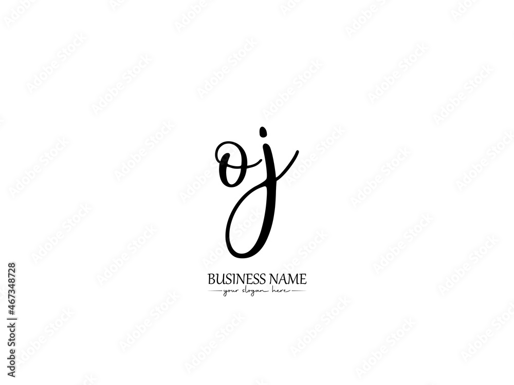 Signature OJ Logo, initial OJ o j Letter Logo Icon Design For all Kind ...