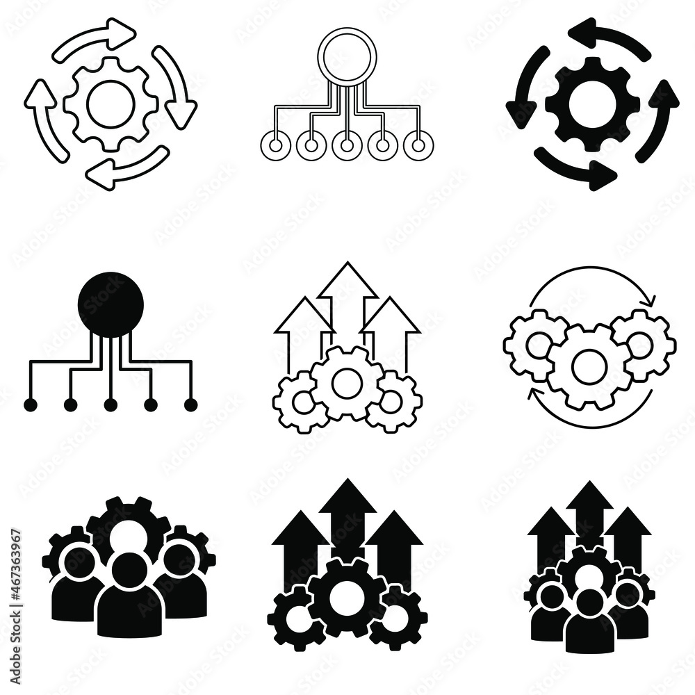 Operations icon vector. workflow illustration sign. work flow symbol ...