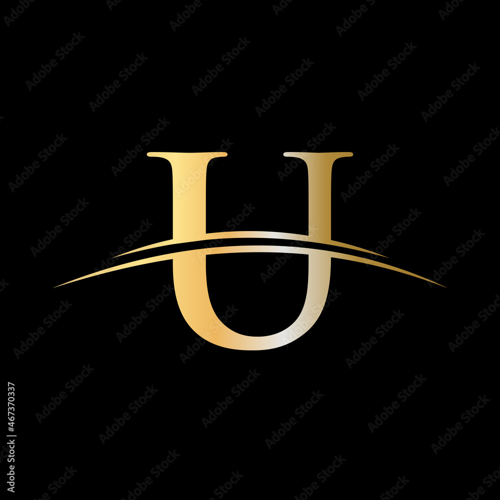 U Logo Design Luxury Template. Initial letter U logotype company name ...