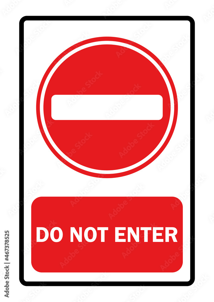 No entry traffic signs Vector illustration Stock Vector | Adobe Stock