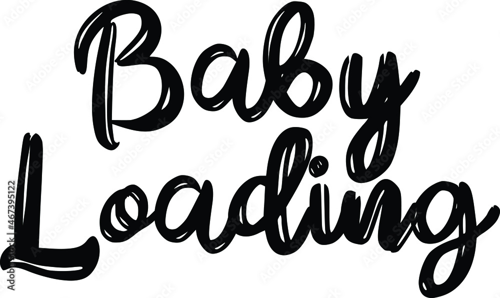 Baby Loading Lettering Design of Text Typography Stock Vector | Adobe Stock