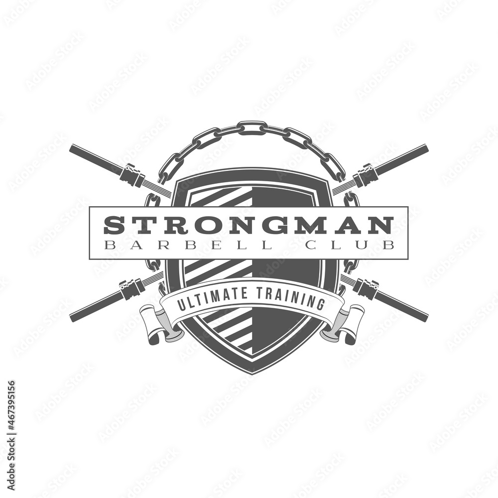logo athletic club for bodybuilding, powerlifting, weightlifting ...
