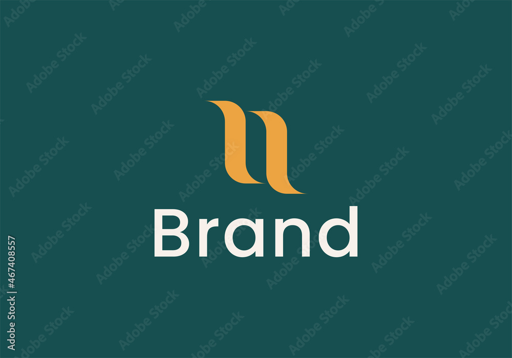 Simple Elegance Initial Letter n Type Logo Sign Symbol Icon Stock ...