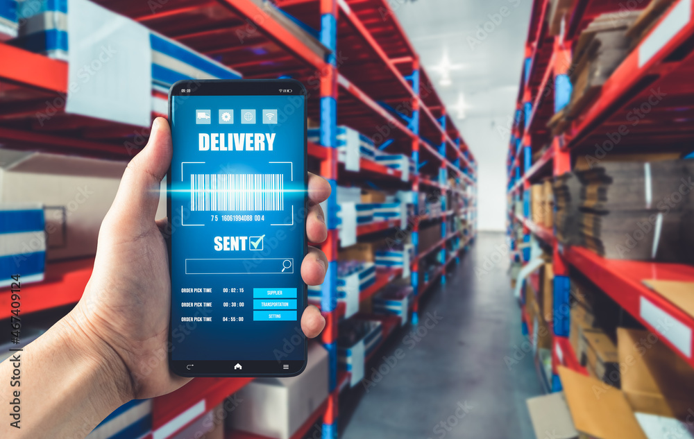 Warehouse management innovative software in computer for real time ...