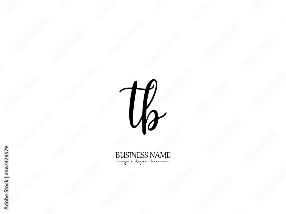 Letter TB Logo, New Handwriting TB t b Signature Logo Template Vector ...