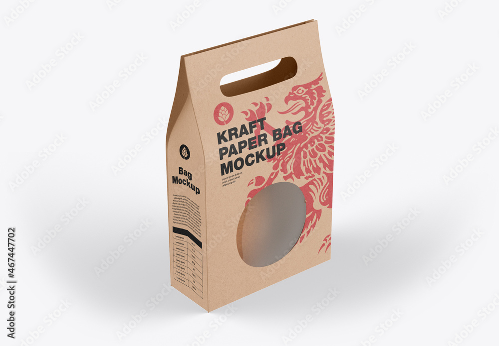 Kraft Paper Bag Mockup Stock Template | Adobe Stock