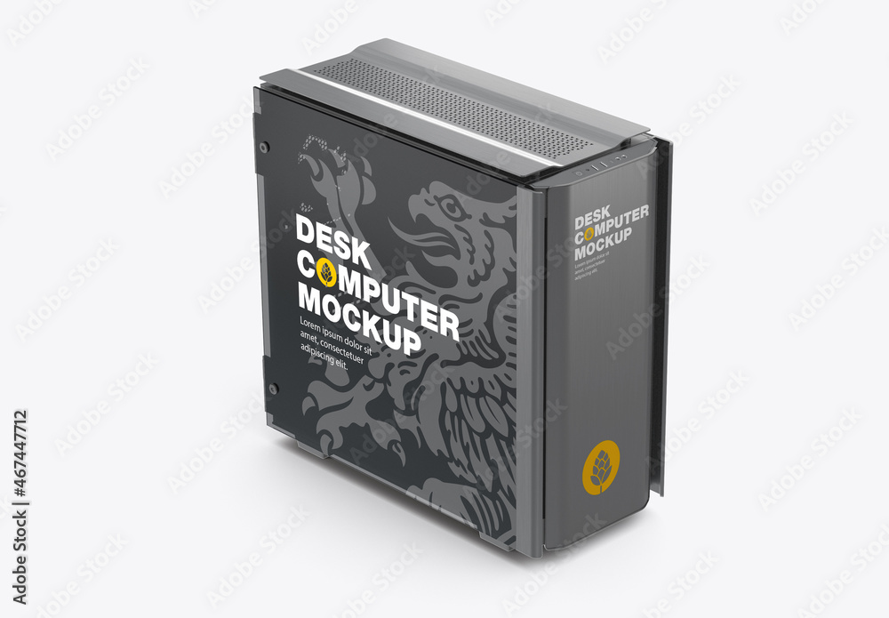 Desk Computer Mockup Stock Template | Adobe Stock