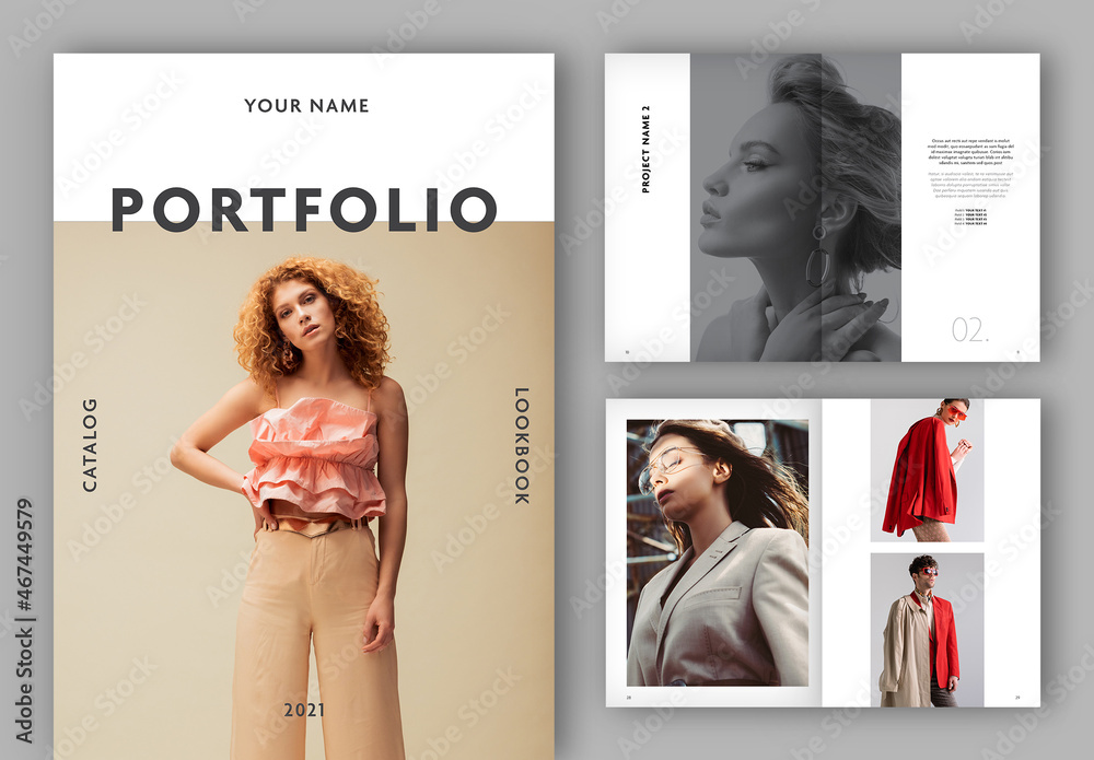 Print Portfolio Layout Stock Template | Adobe Stock