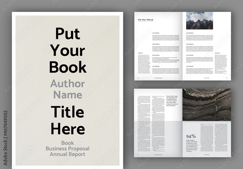Universal Book Layout Stock Template | Adobe Stock
