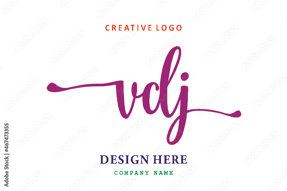 VDJ lettering logo is simple, easy to understand and authoritative ...