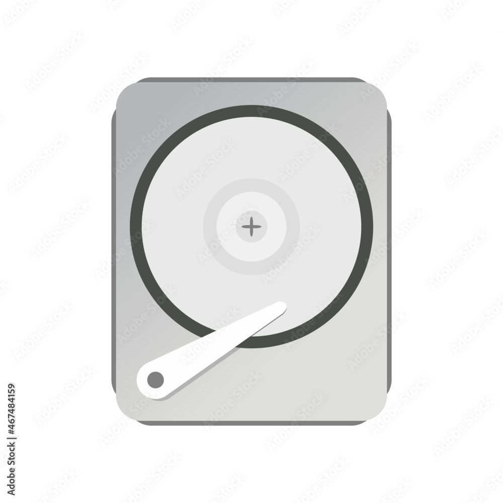 Harddisk icon. Hard drive. Digital data storage. Mechanical disk ...