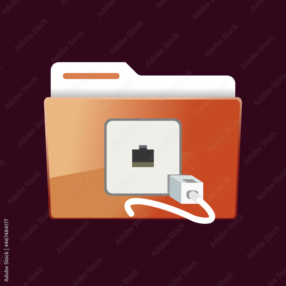 Network icon. RJ45 Ethernet port. Internet connection. Local area ...