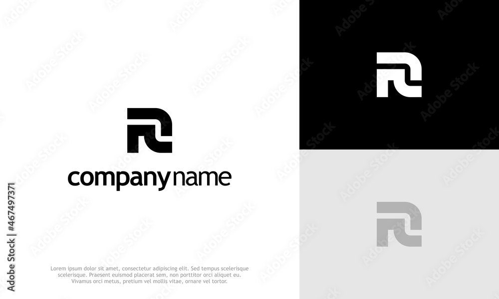 Letter R logo. Icon design. Template elements. Geometric abstract logos ...