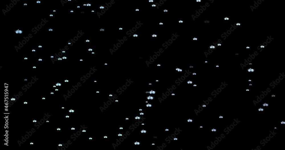 abstract cloud of 3d particles on black background, video sky ...