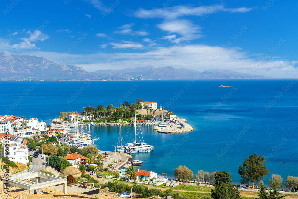 Datca Harbour view. Datca is populer tourist destination in Turkey ...