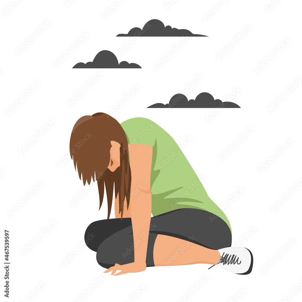 depression. a depressed person. sad emotions. trouble. experience ...