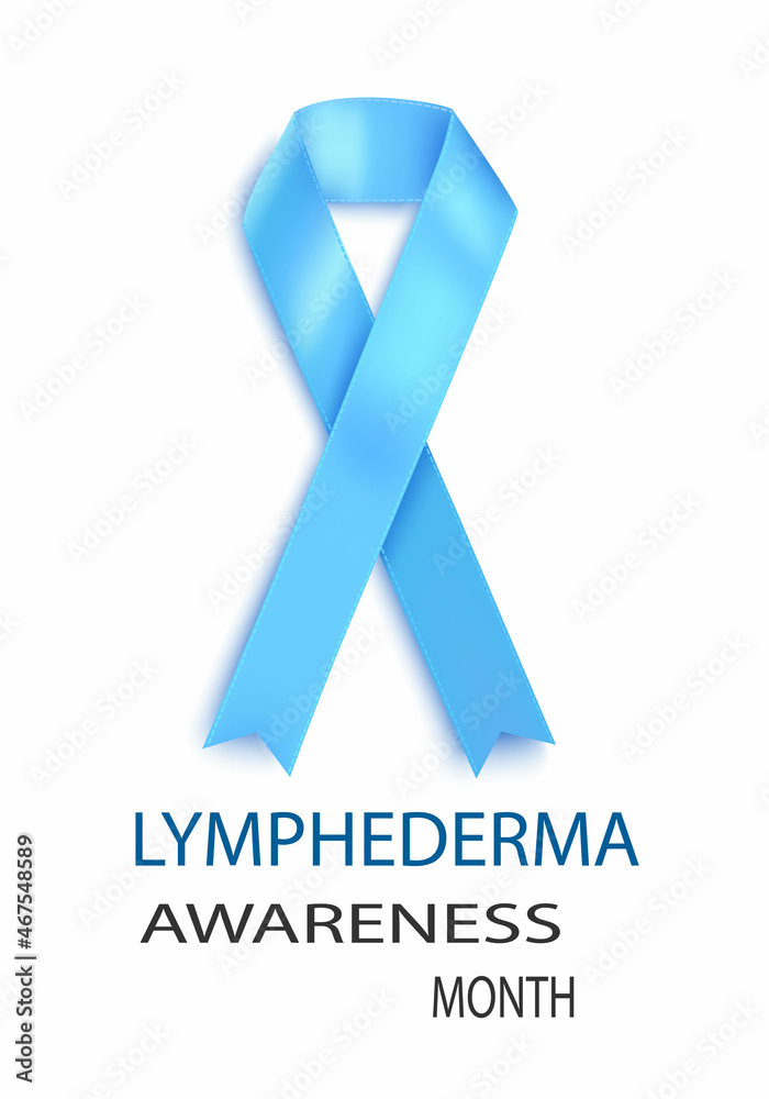 Vector illustration of the lymphedema cancer awareness tape, isolated ...