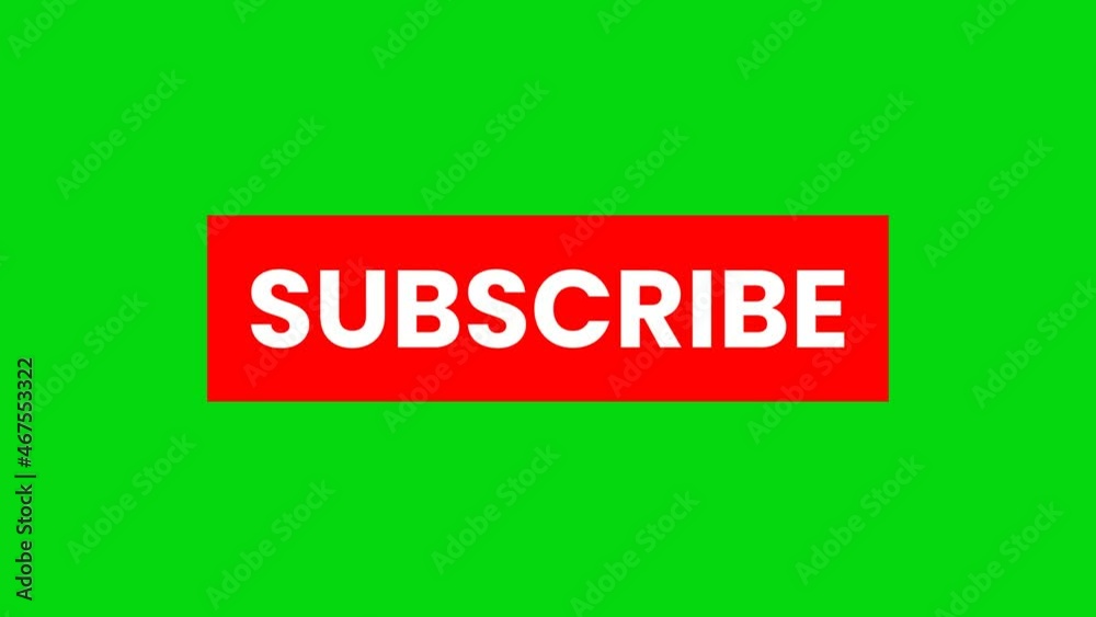 footage of a rectangular subscribe button appearing and going on a ...