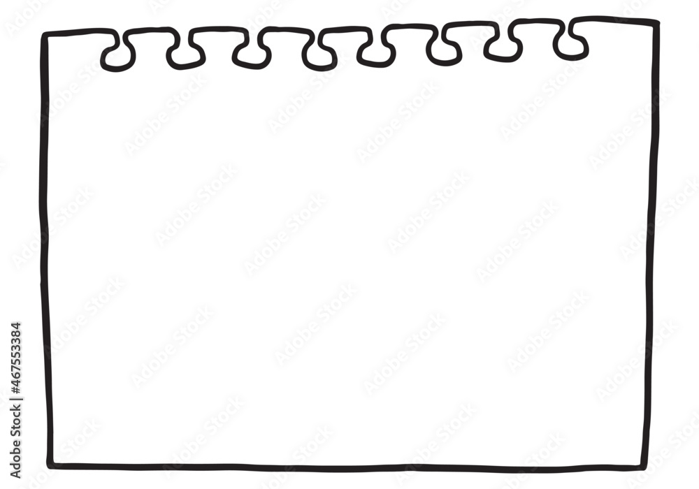 Memo page, paper blank template in doodle style. Clip art for planning ...