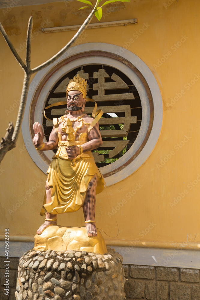 Beautiful colorful photo of the Tu Wan Temple in Cam Ranh, Vietnam. A ...