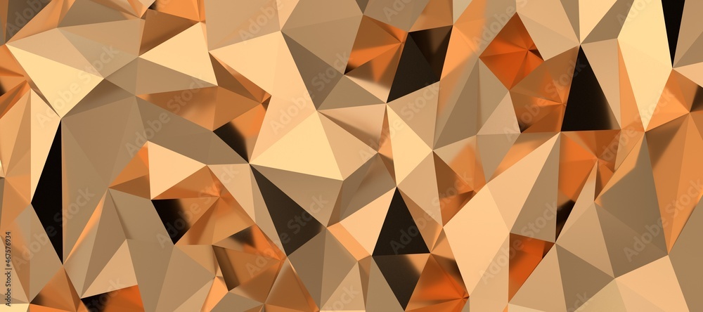 Abstract gold polygon background on texture Stock Illustration | Adobe ...