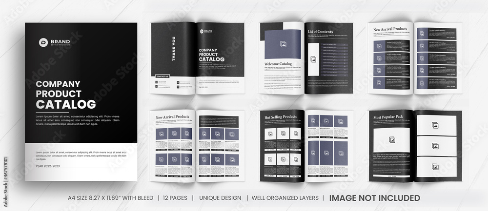 Modern product catalog design template, Company product catalogue ...
