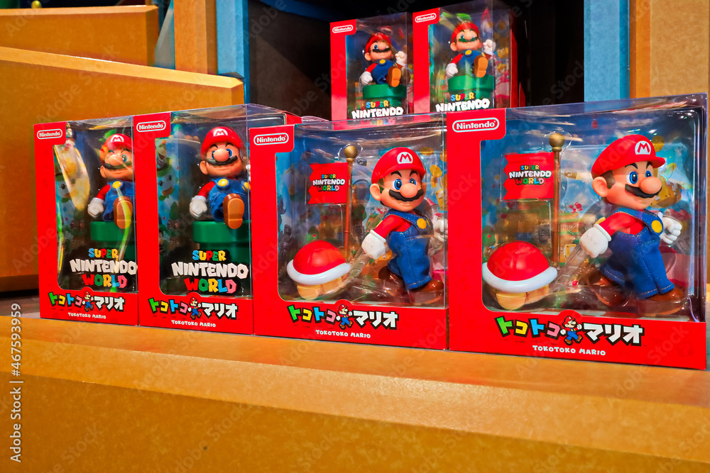 Osaka, Japan-November 5, 2021: Goods from the Super Mario Bros. Goods ...