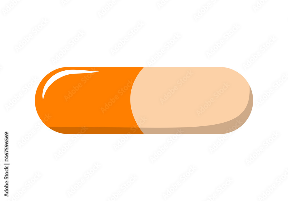 Píldora, pastilla, cápsula o comprimido sobre fondo blanco. Medicamento ...