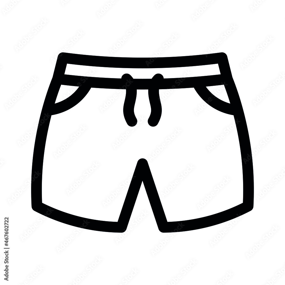 Swim Shorts icon on white background. Linear style sign for mobile ...