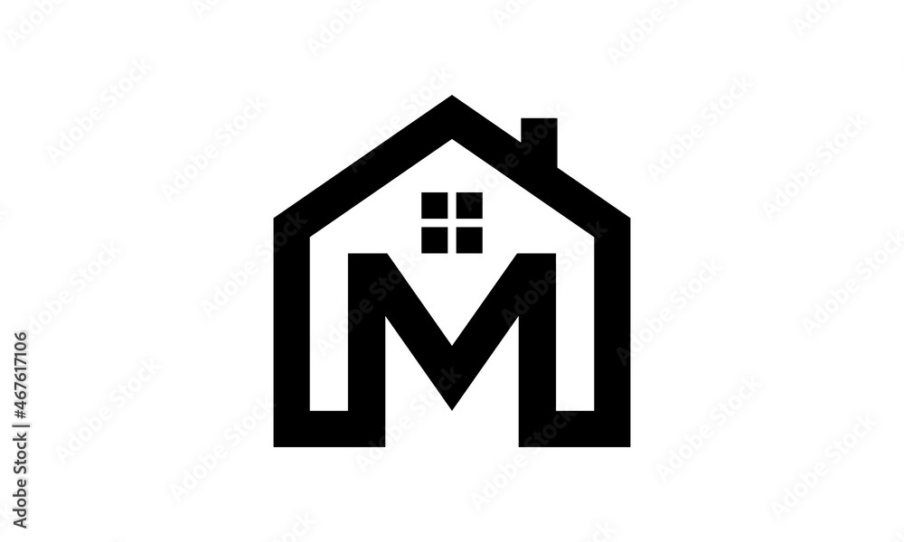 M home logo vector Stock Vector | Adobe Stock