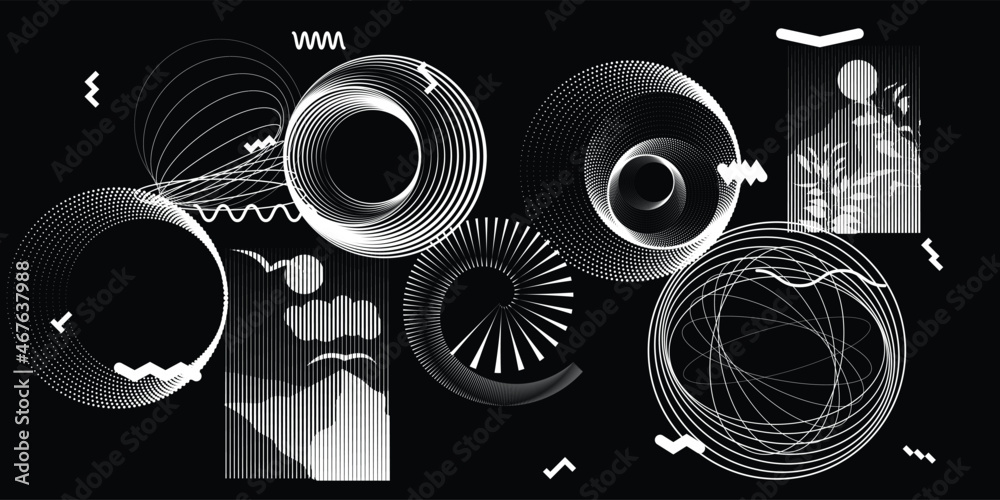 Black and white modern minimal background . Vector design composition ...