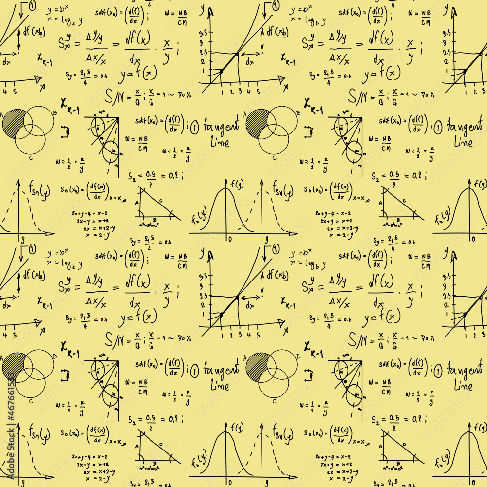 Hand drawn physic formulas Science knowledge education. Chem formula ...