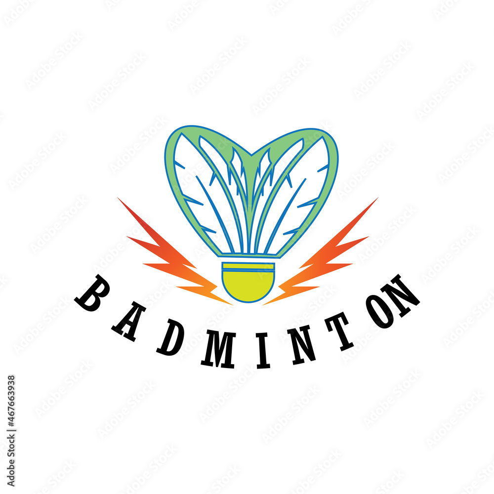 badminton logo icon vector design illustration Stock Vector | Adobe Stock