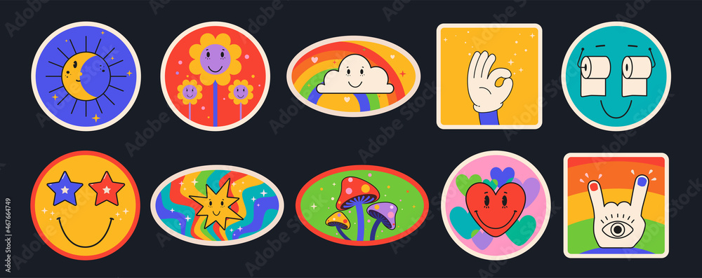 Line Sticker Moon Smile