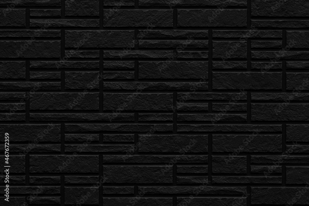 Modern black brick wall texture for background Stock Photo | Adobe Stock