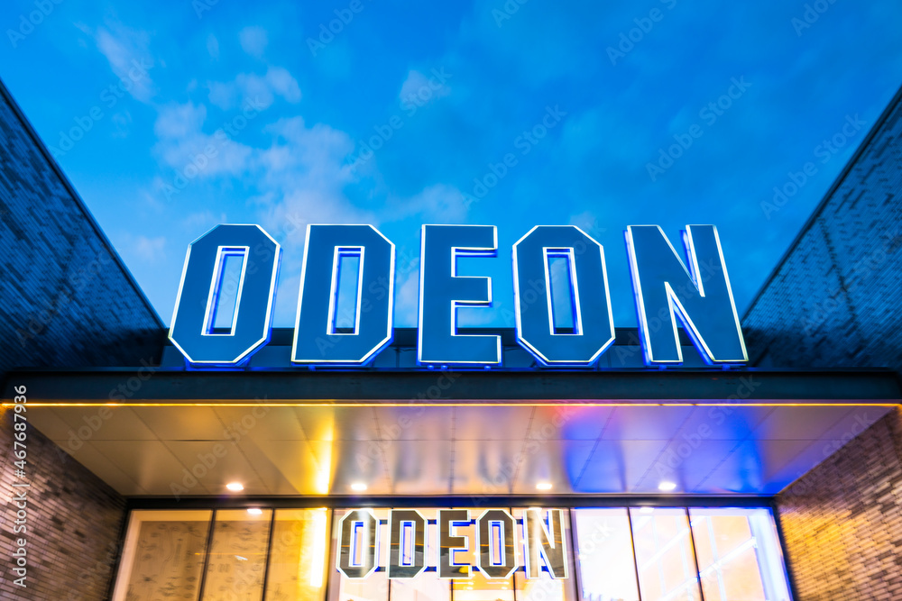Milton Keynes,England-September 2021: Odeon cinema logo near MK Stadium ...