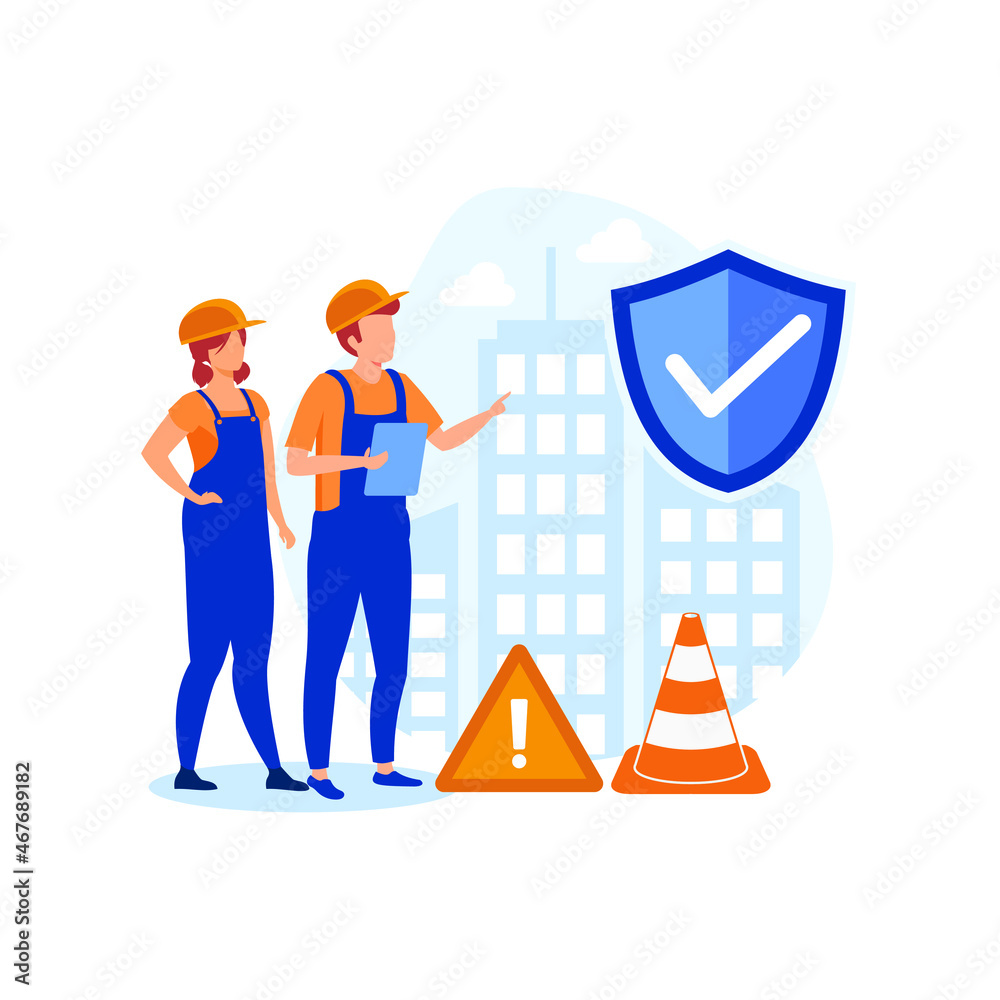 Workplace safety illustration exclusive design inspiration Stock Vector ...